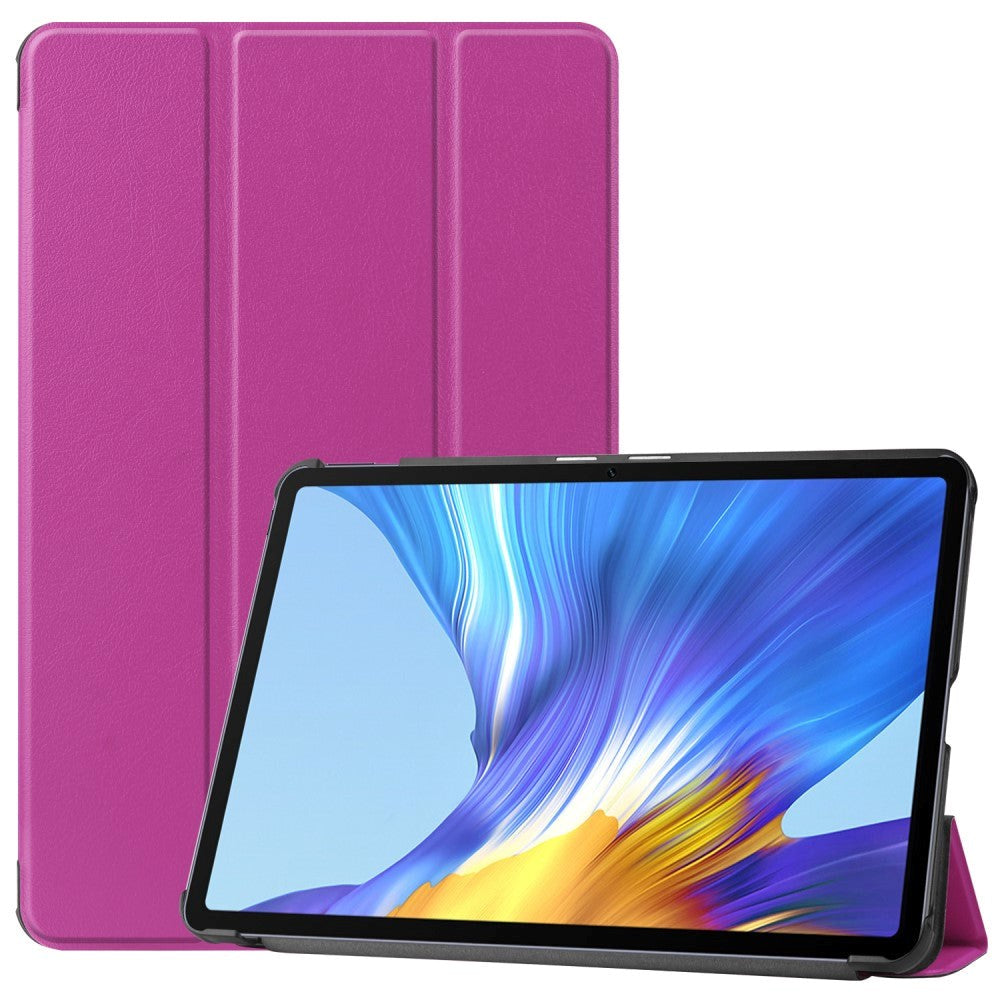 Huawei MatePad 10.4 Tri-Fold Læder Cover - Lilla | TABLETCOVERS.DK