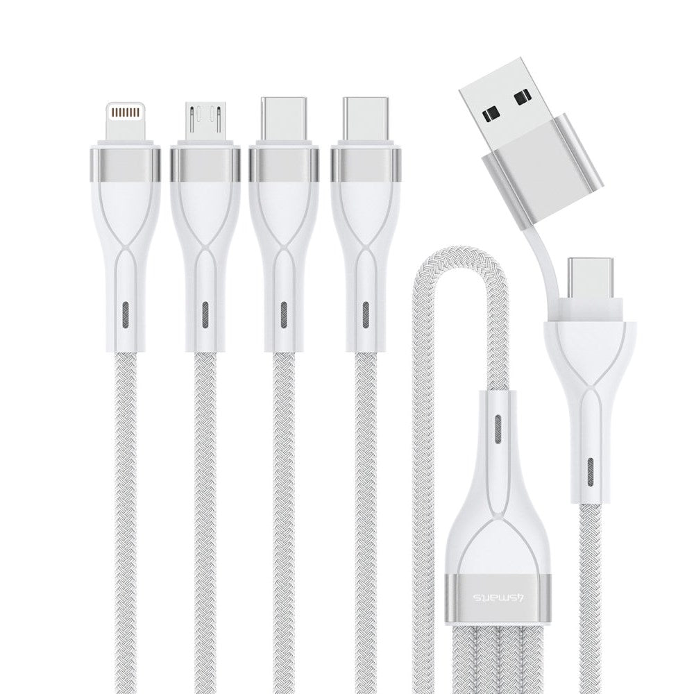 4smarts 4in2 15W Multi-Charging Kabel - 2 x USB-C / Lightning / Micro ...