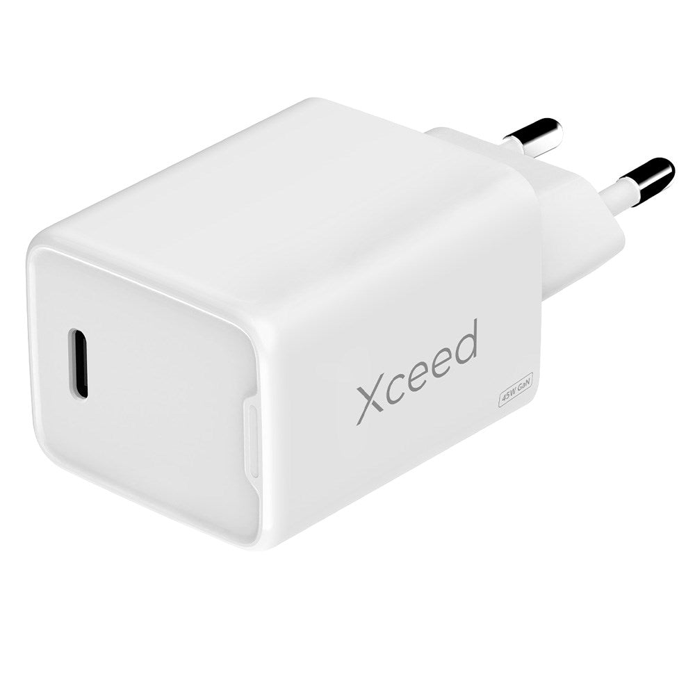 Xceed 45W GaN Vægoplader m. USB-C - Hvid | TABLETCOVERS.DK