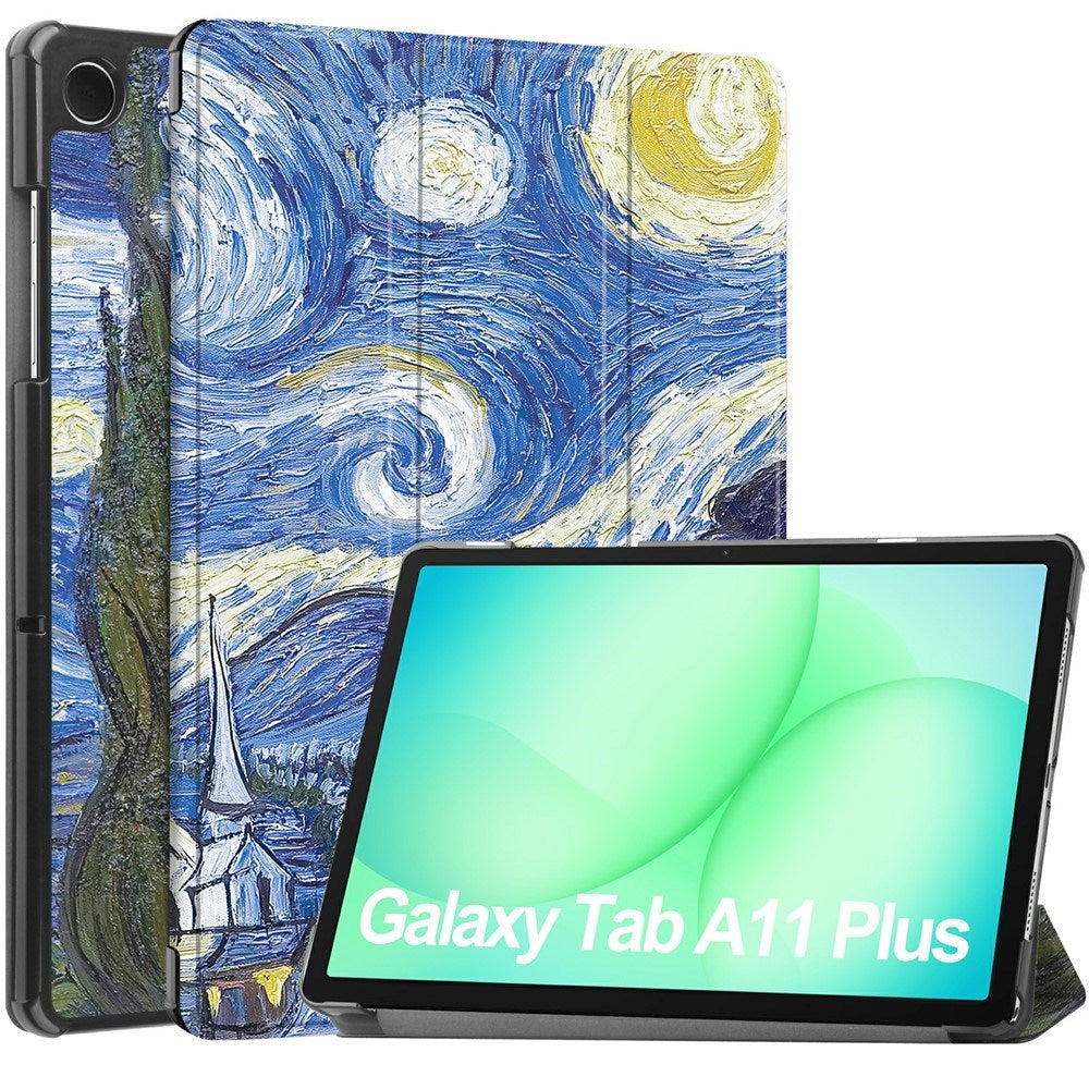 Samsung Galaxy Tab A11+ (Plus) EIDERWOOD Kunstlæder Flip Cover m. Moti