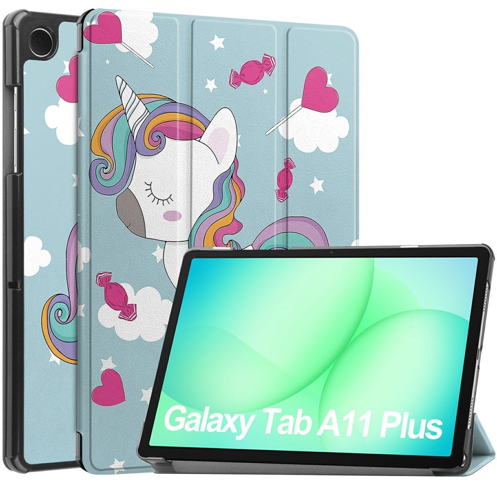 Samsung Galaxy Tab A11+ (Plus) EIDERWOOD Kunstlæder Flip Cover m. Moti