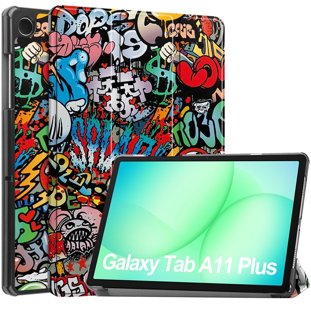Samsung Galaxy Tab A11+ (Plus) EIDERWOOD Kunstlæder Flip Cover m. Moti