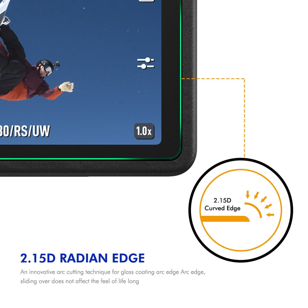DJI Osmo Action 5 Pro Skærmbeskyttelsessæt - 9H - Gennemsigtig